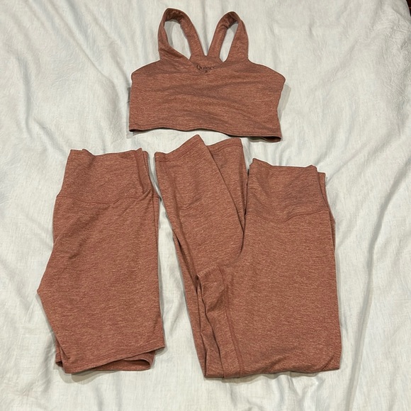Quince Shorts Quince Ultrasoft Bike Short Legging And Vneck Crop Tank Set Poshmark